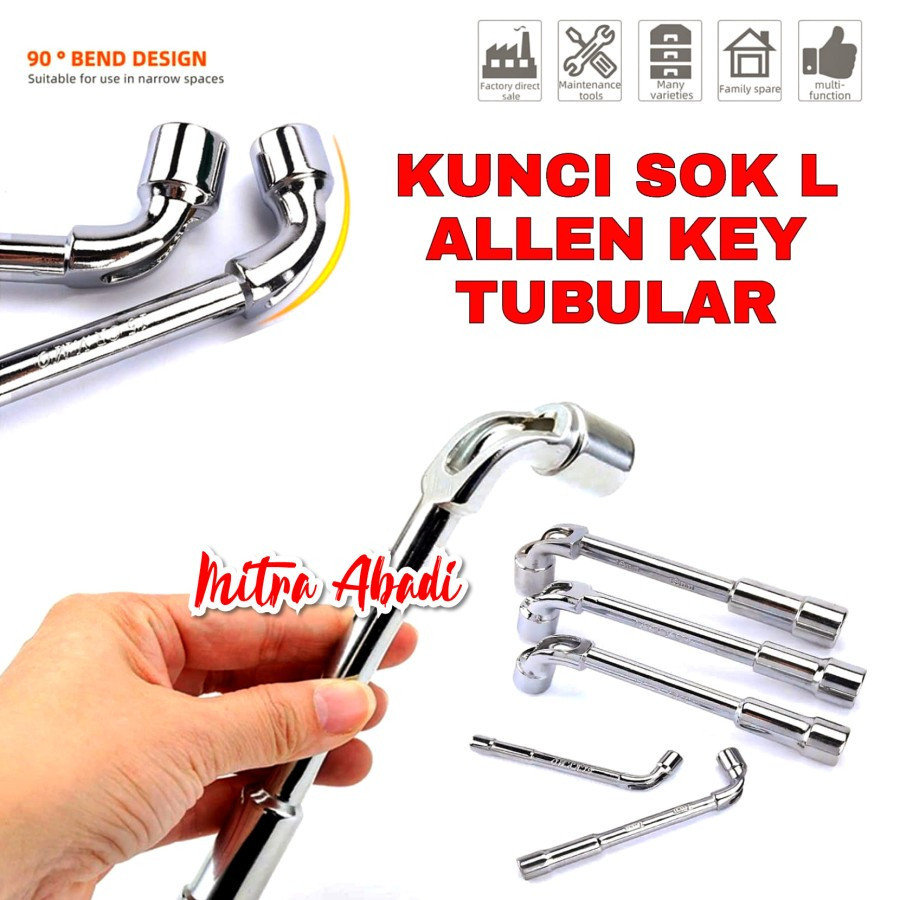 Jual Kunci Sok L Allen Key Tubular 17mm 19mm | Shopee Indonesia