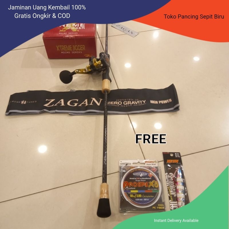 Jual Set Jigging OH / Reel Kamikaze X Treme Jigger LX2 & Joran Zagan ...