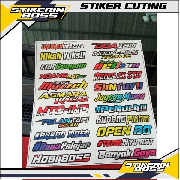Jual Stiker Pack Kata Kata Racing Stiker Viral Stiker Hitz Stiker Motor Grosir | Shopee Indonesia