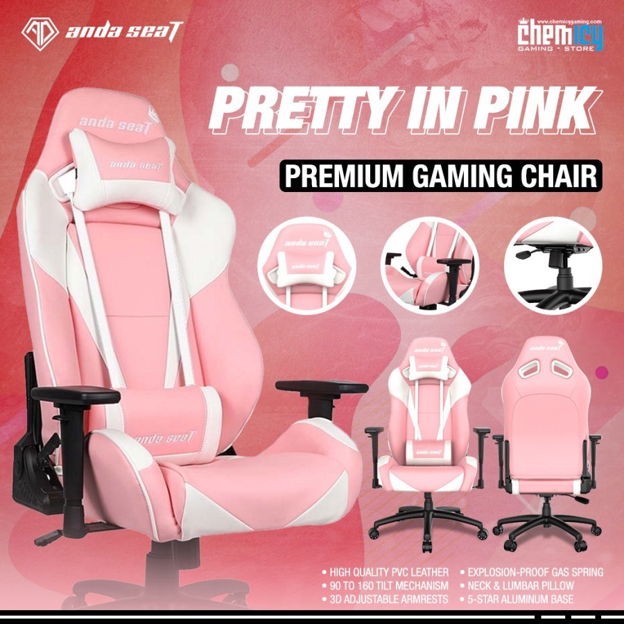 Jual AndaSeat Pretty in Pink Gaming Chair / Kursi Gaming | Shopee Indonesia