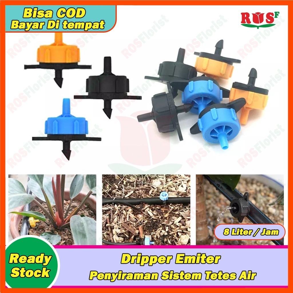 Jual RF - Dripper Emiter 8 L/H PC Drip System Tetes Selang PE Irigasi ...