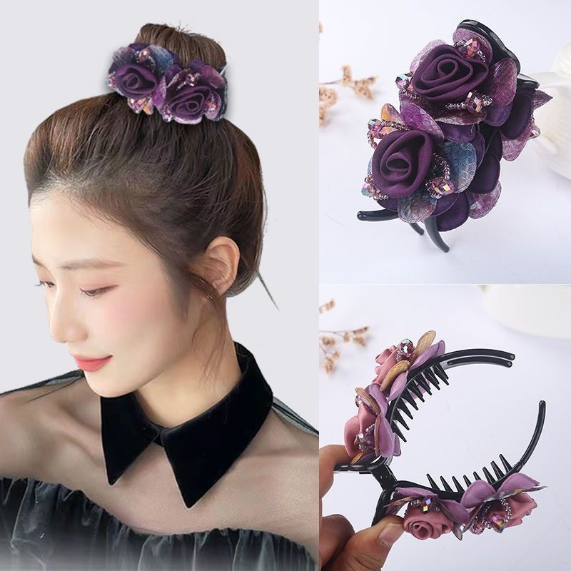 Jual Jepit Rambut Korea Fashion Premium Jedai Bunga Mawar Wanita Elegan ...
