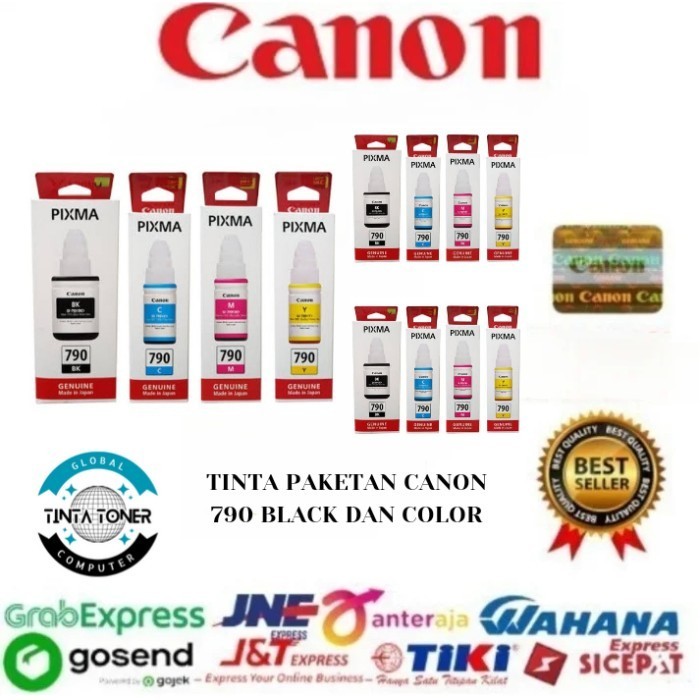 Jual PAKETAN TINTA BOTOL CANON 790 ORIGINAL ( B C Y M ) | Shopee Indonesia