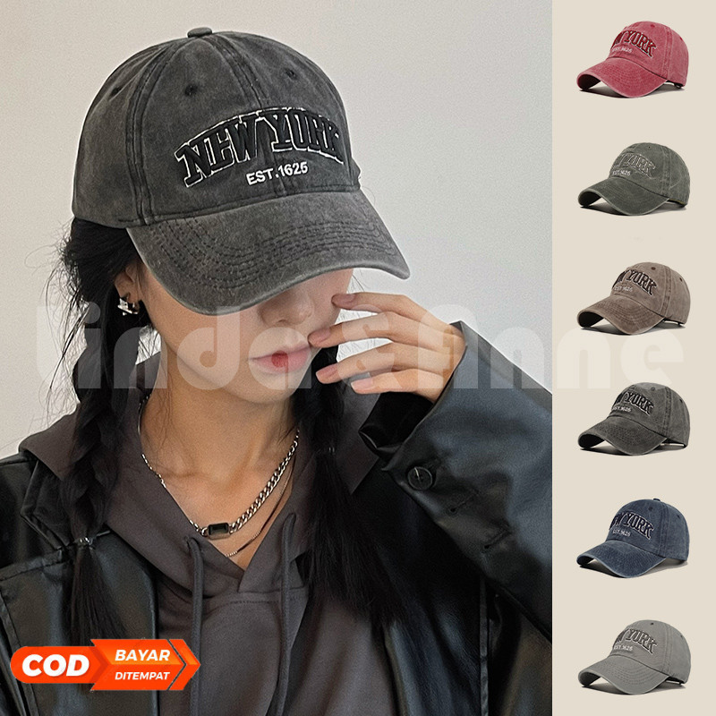 Jual [COD] Topi Baseball NEW YORK Distro Hat Casual Pria dan Wanita ...