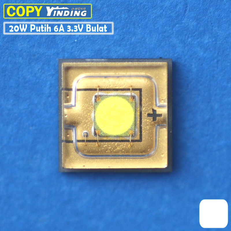Jual Chip LED 5050 20W Yinding 3V Putih Chip Bulat Projie Biled Senter ...