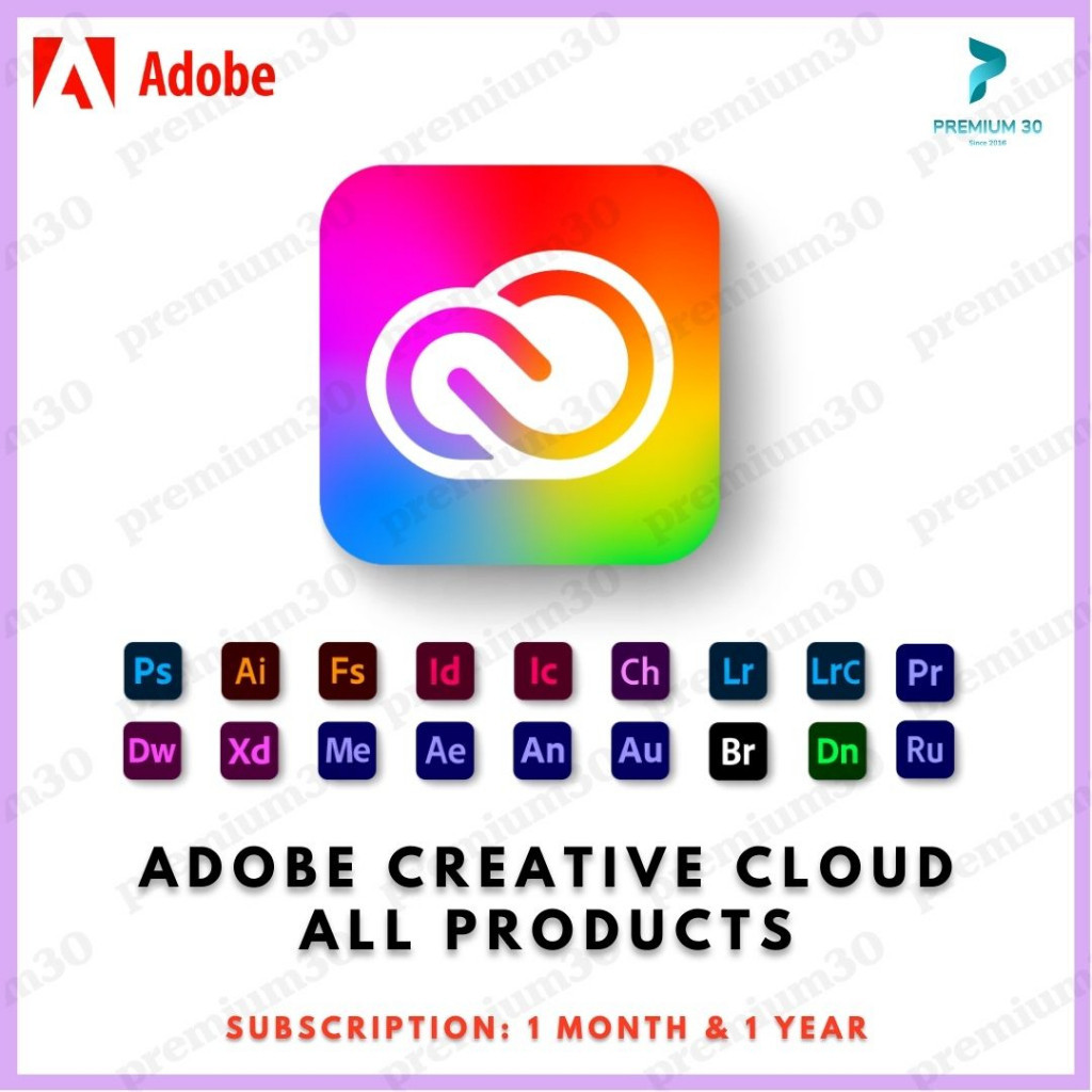 Jual Adobe Creative Cloud All Apps Subscription - 1 Tahun Original 100% ...