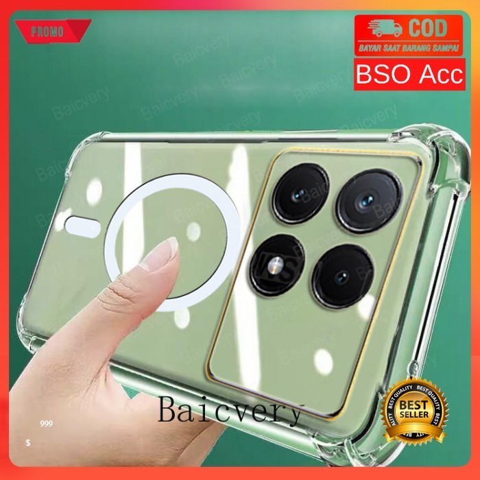 Jual Casing Xiaomi POCO X6 PRO MAGSAFE Anti CRACK KORI Bumper Magnetic ...