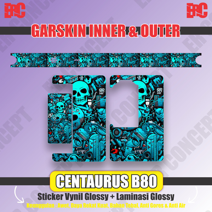 Jual Garskin Sticker Inner & Outer Centa B80 Paket Lengkap - BLUE SKULL ...