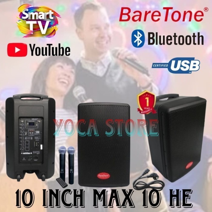 Jual Speaker Portable Baretone MAX10HE Bluetooth ORIGINAL GARANSI RESMI ...