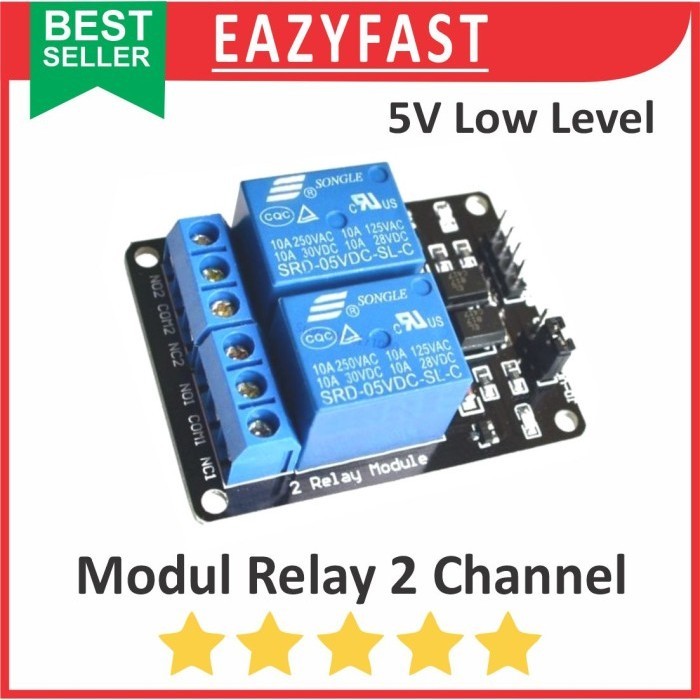 Jual Modul Relay 2Ch 2 Ch Chanel Channel 5 V Volt 5V Module SPDT Low ...