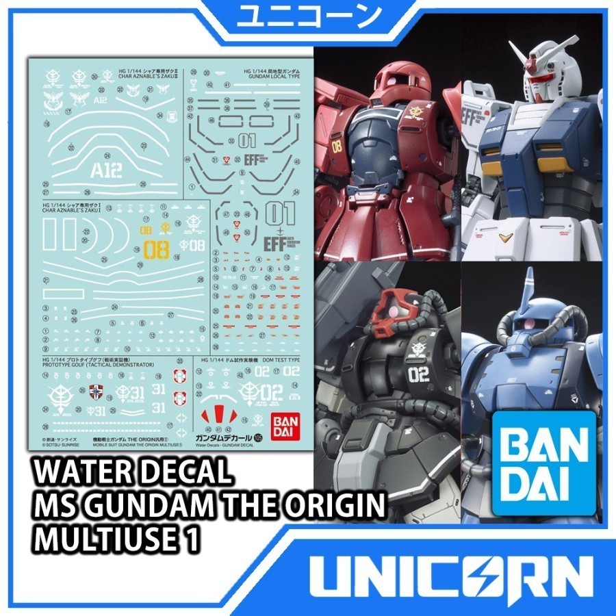 Jual Water Decal 105 For HG Gundam The origin Series 1 [Gundam Local ...