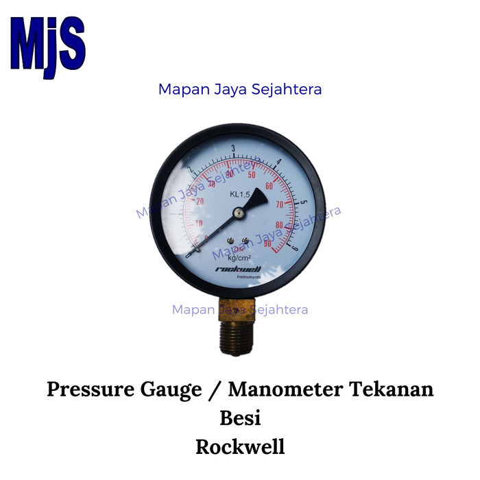 Jual Pressure Gauge Besi (25 Bar) Dia. 4" / Manometer Tekanan Besi ...