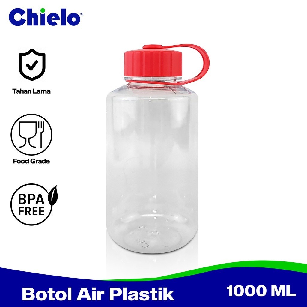 Jual Chielo Botol Minum Premium Plastik 1000 Ml Dundee Water Bottle Bpa ...