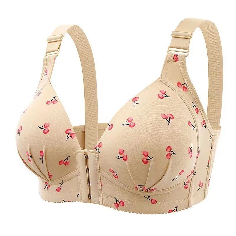 Jual PINKYWORLD Bra Big Size Kaitan Depan Busa Tipis Tanpa Kawat Motif ...