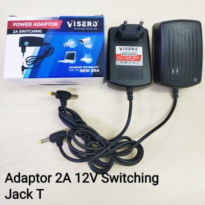 Jual Power Adaptor Adapter VISERO 12V 2A Jack T 2 Pin Switching Power ...