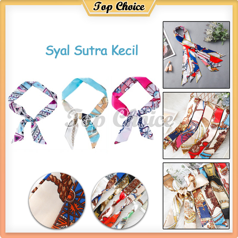 Jual Syal Sutra Kecil / Ikat Kepala Sutra Korea / Ikat Kepala Pita ...