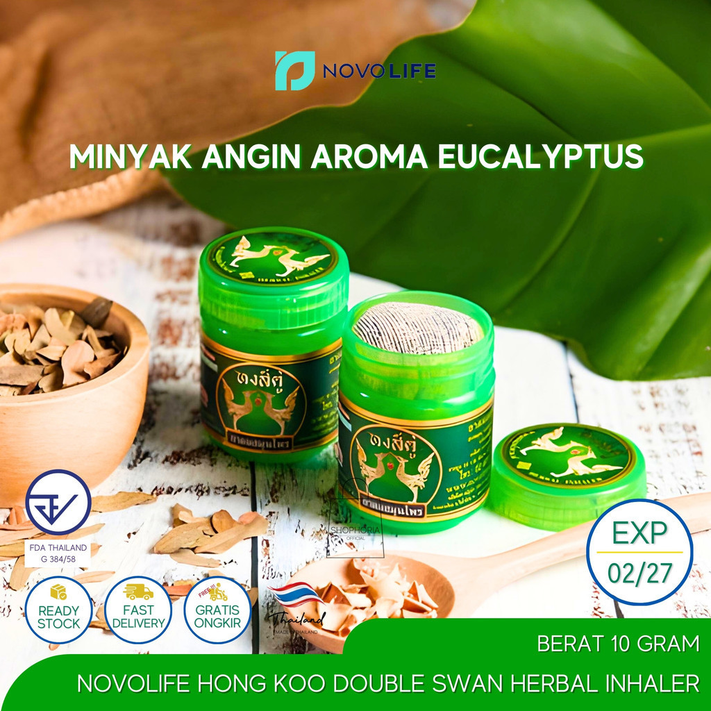 Jual Novolife Double Twin Swan Herbal Inhaler Original Thailand Pereda ...