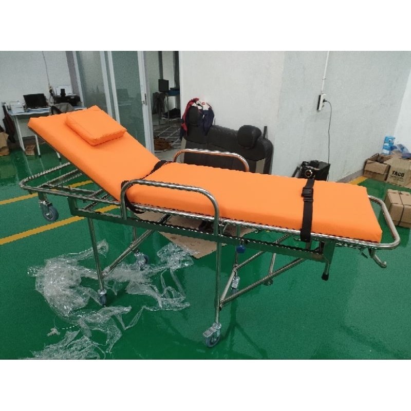 Jual Stretcher Brangkar Stainless Besi Tandu Ambulance IGD UGD Medical ...