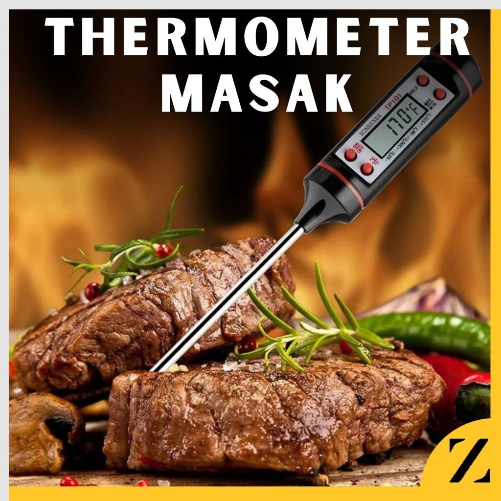Jual Thermometer Digital Masak Dapur Termometer Masakan Suhu Air Daging ...
