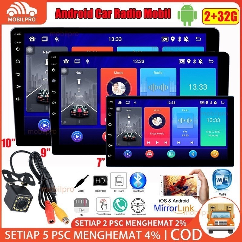 Jual 2G+32G android 7 inch 9 inch 10 inch head unit android double din Car Radio Mobil IPS ...
