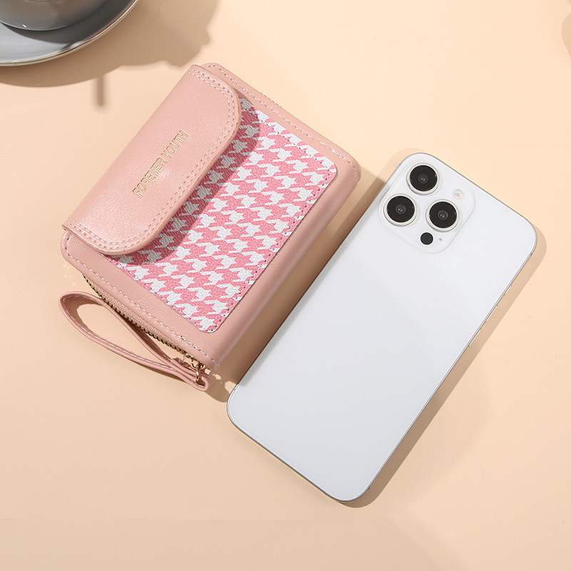 Jual Dompet Wanita Lipat Mini Multifungsi Resleting Koin Simple Material Kulit PU Leather Makin ...