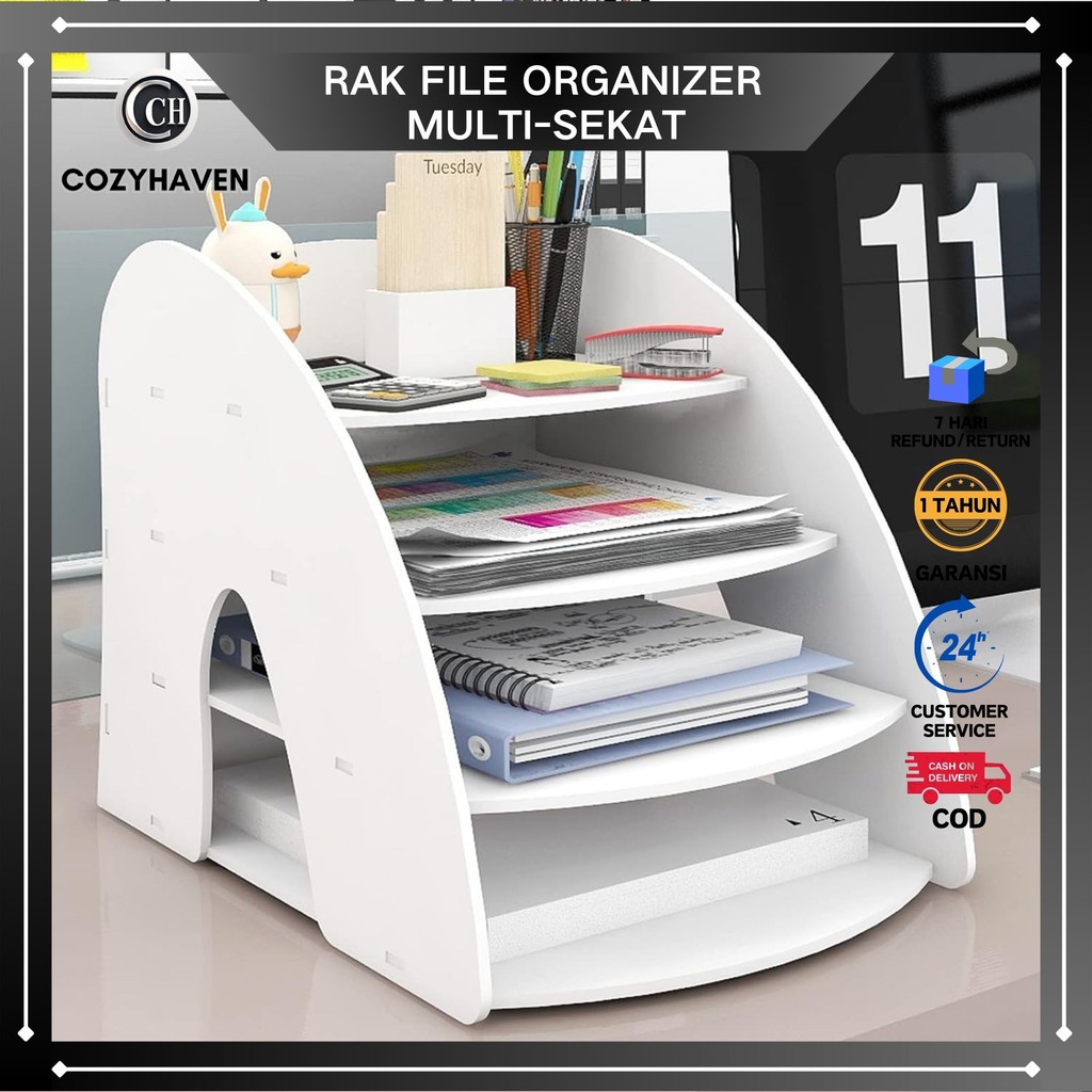 Jual CozyHaven - Rak Multi-Lapis Tempat Penyimpanan File Kantor File ...