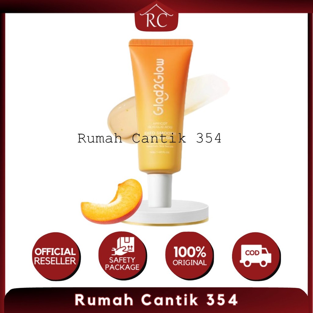 Jual Glad2Glow Peeling Gel Apricot Glycolic Acid Exfo Smooth Eksfoliasi ...