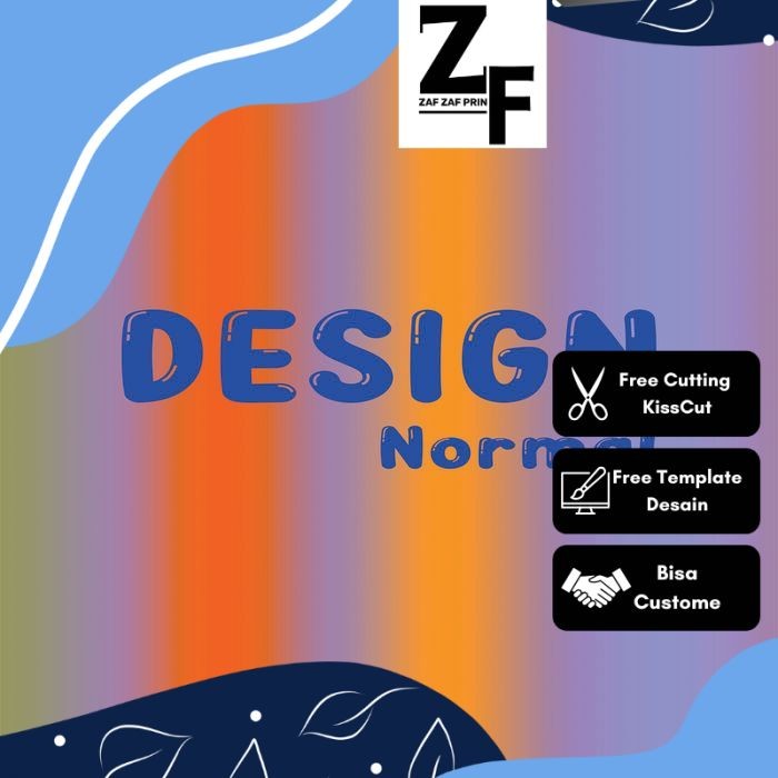 Jual ZAF Print Jasa Desain Sticker Logo Stiker Kemasan Makanan Botol ...