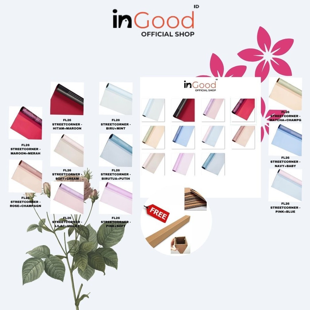 Jual IN GOOD - (5 LEMBAR) - FL26 STREETCORNER Kertas Bunga Paper Buket ...