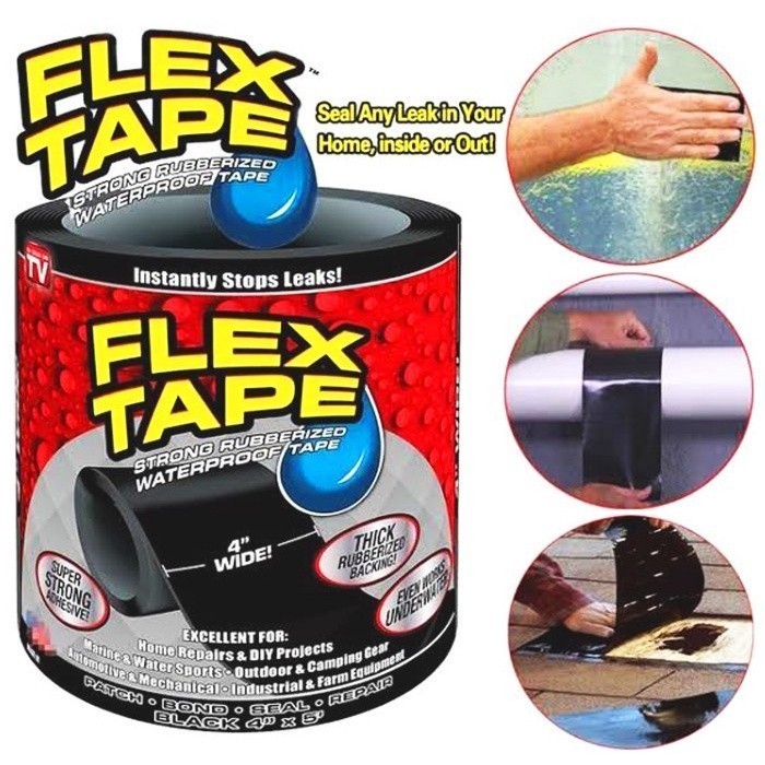 Jual FLEX TAPE Lakban Isolasi Anti Air Bocor Waterproof Tambal Atap Toren | Shopee Indonesia