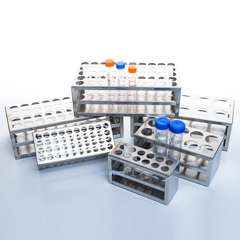 Jual Lab Test Tube Stand Stainless Steel Test Tube Rack Laboratory ...
