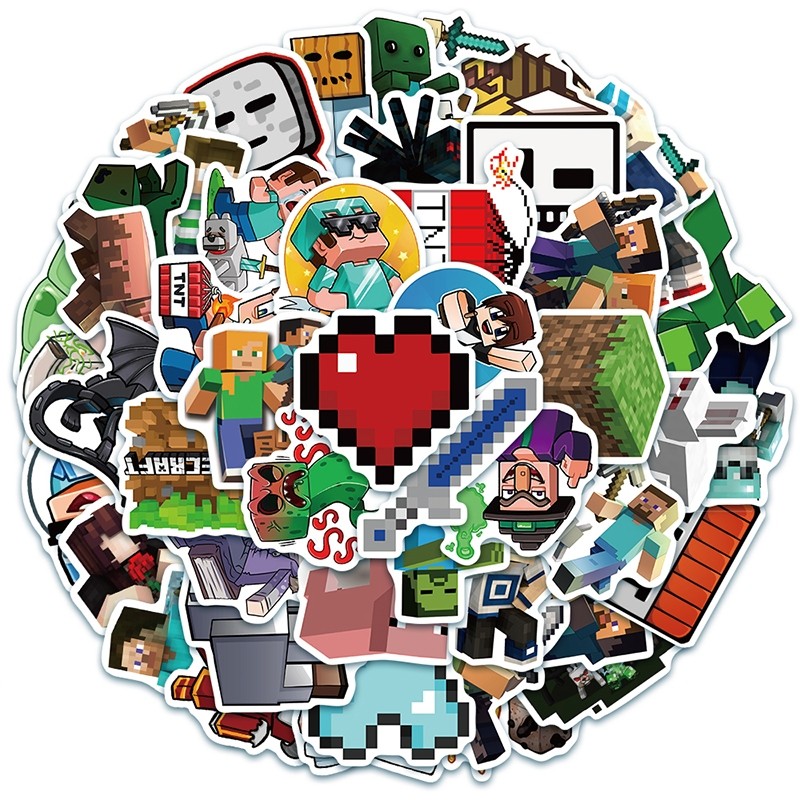 Jual Stiker Minecraft PACK Ekslusif Sticker Mine Craft Mainan Anak ...