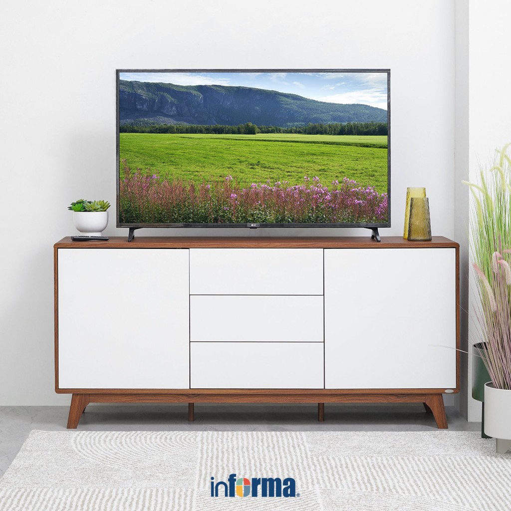 Jual Informa Neo Homey Rak Tv - Cokelat Walnut/Putih Tv Stand Furnitur ...
