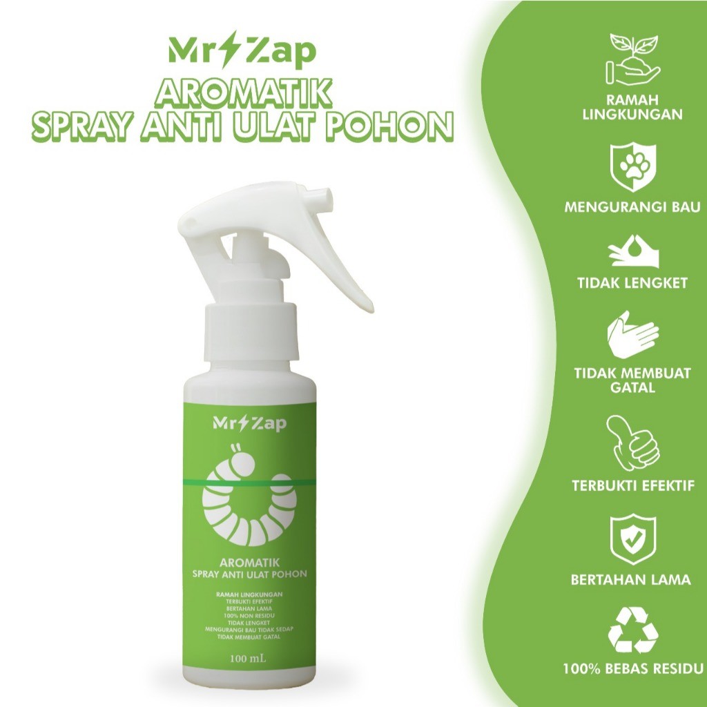 Jual Mr.Zap Spray Anti Ulat Pohon, Efektif Membasmi Ulat - Netto 100mL ...