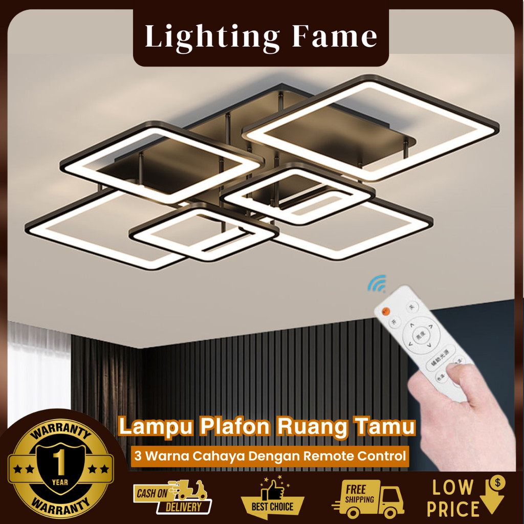 Jual LIGHTING FAME **GARANSI 1 TAHUN** Lampu Plafon Ruang Tamu ...