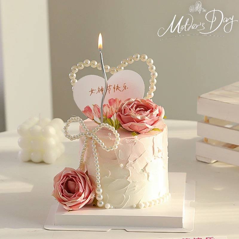 Jual Topper Cake Pita Mutiara/Dekorasi Cake Bentuk Mutiara Pearl Love ...