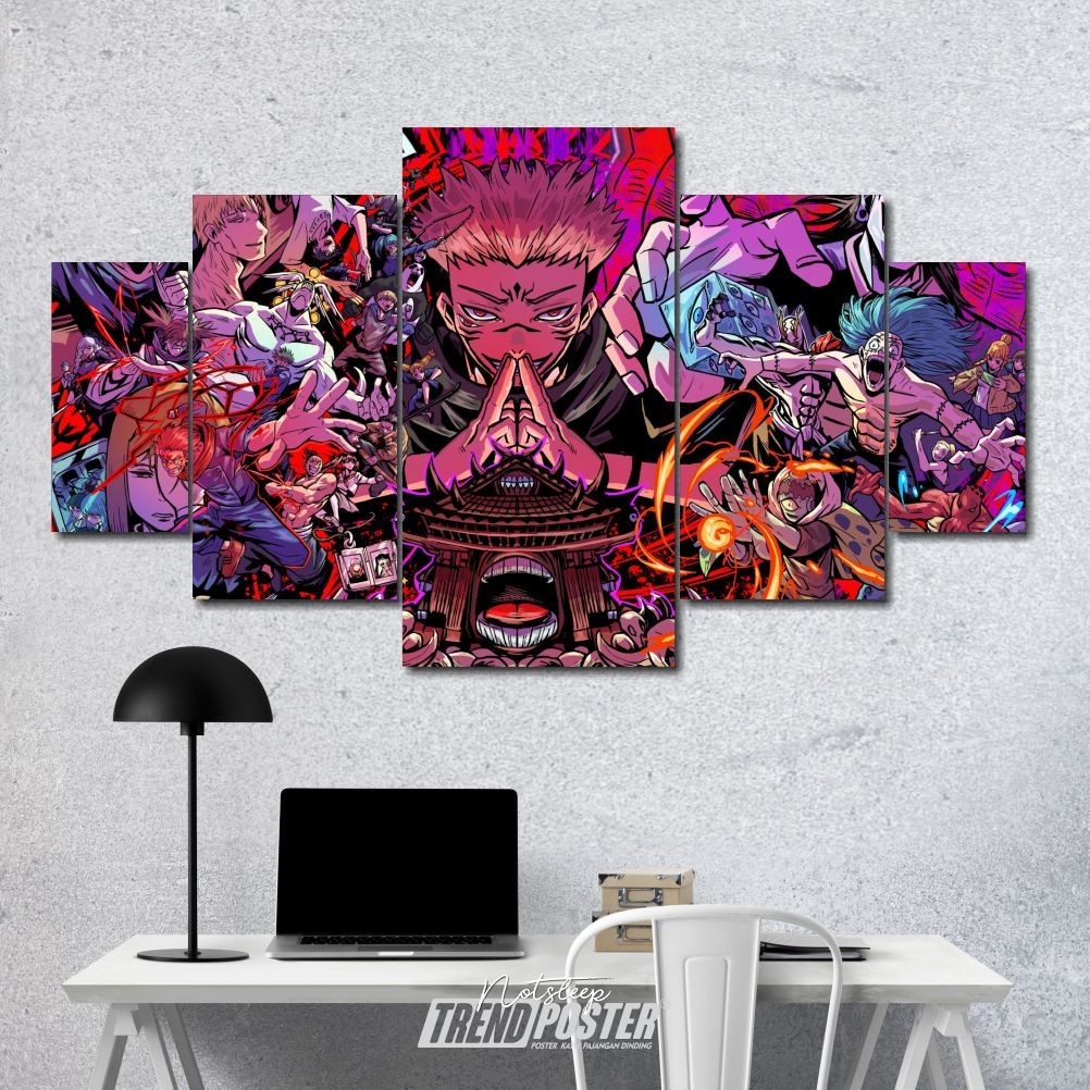 Jual Poster Kayu Monkey D. Luffy Ace in One Roronoa Zoro Jujutsu Kaisen Gojo vs Sukuna Sanji One ...