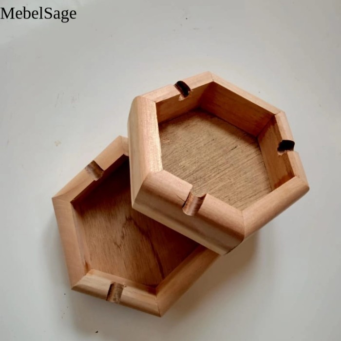 Jual asbak hexagon/souvenir/asbak/asbak kayu - kotak IPX1 | Shopee ...