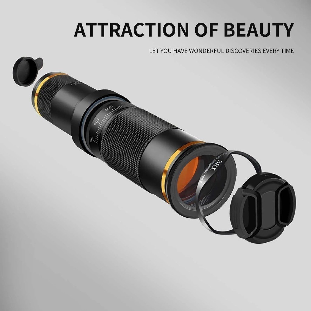 Jual GROSIRUNIK99 Telescopic 4K HD Telephoto Lens 38x for Mobile Phone ...