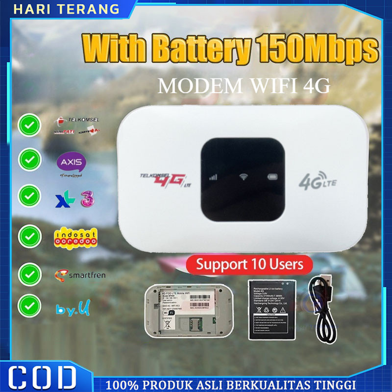 Jual 4G LTE Pocket WiFi Modem MIFI Hotspot Router with Sim Card Open ...