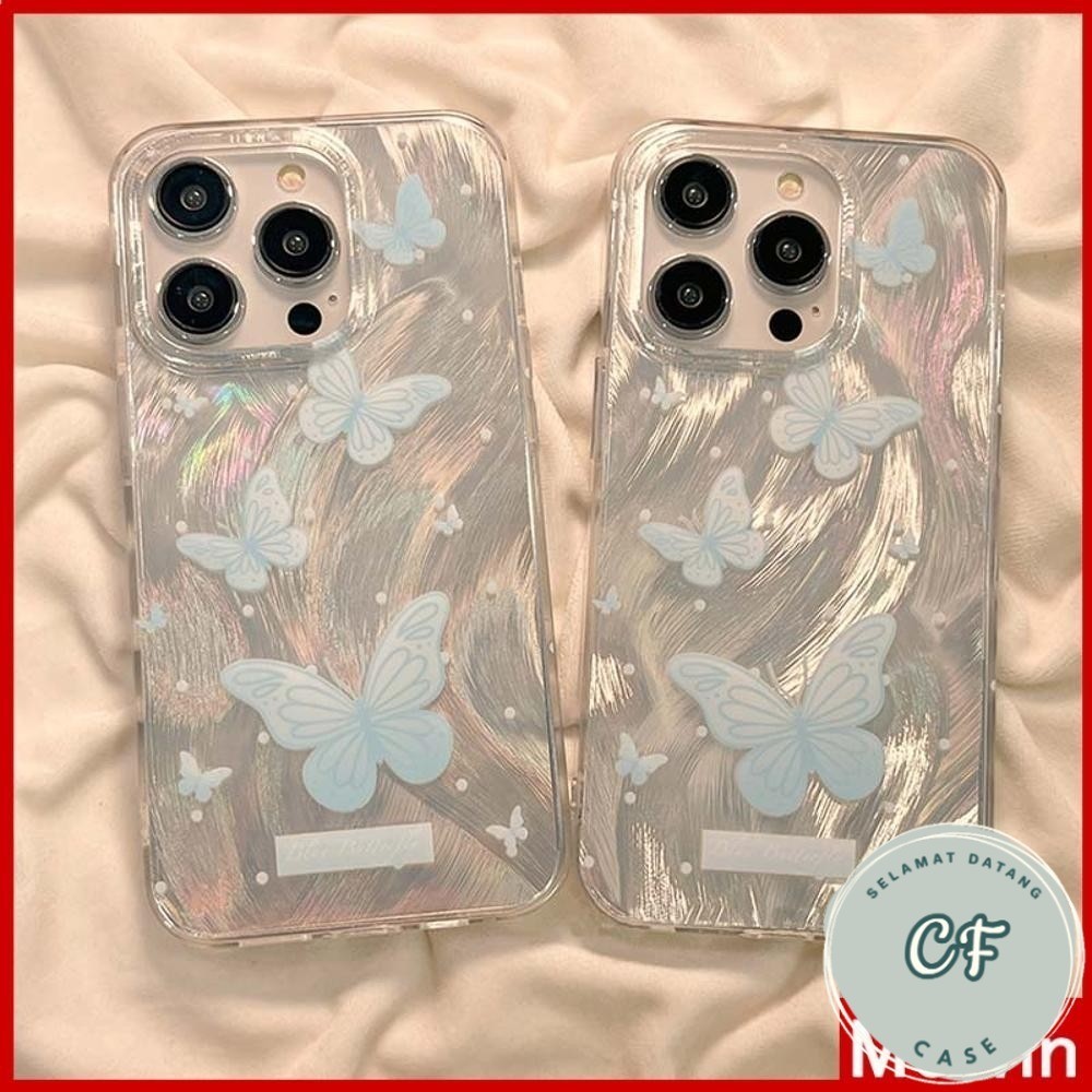 Jual Casing ponsel kupu-kupu biru bertekstur cocok untuk iPhone X=IP XS ...