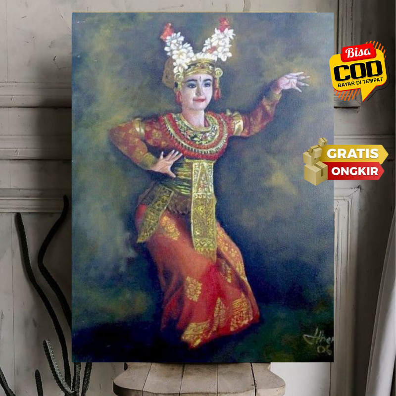 Jual Poster Lukisan Penari Bali Hiasan Diding | Shopee Indonesia