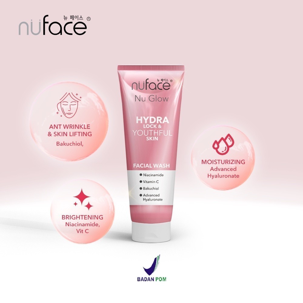 Jual Nuface Nu Glow Hydra Lock & Youthful Facial Wash Cream 80gr CM ...