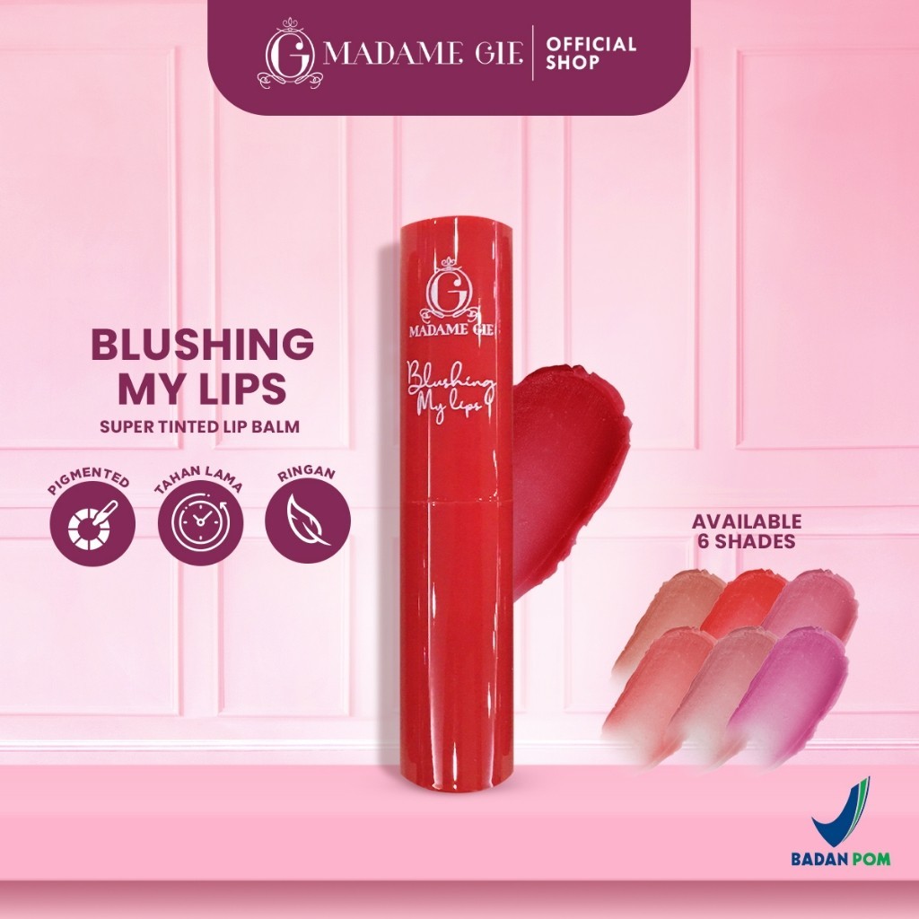 Jual [TAN] Madame Gie Blushing My Lips – Make Up Tinted Lip Balm ...