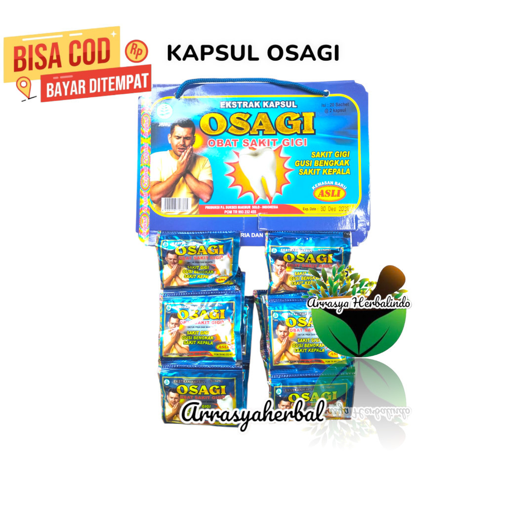 Jual Jamu Osagi Obat Sakit Gigi Kapsul / Gusi Bengkak & Sakit Kepala ...