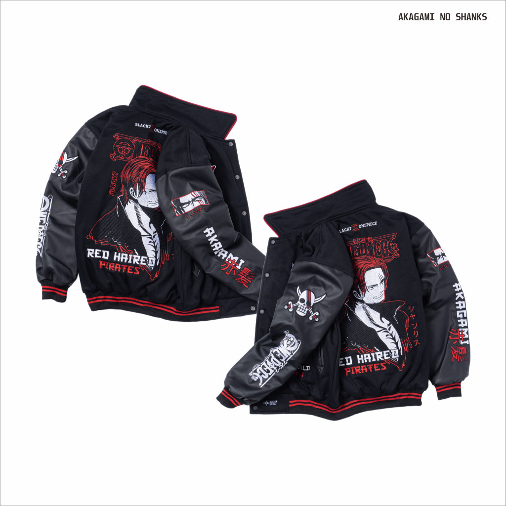 Jual KING STORE - Varsity Jacket | Akagami No Shanks - Red Hair Pirates ...