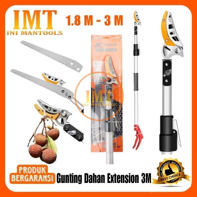 Jual EKSPEDISI JNE ONLY Kapusi Gunting Dahan Extension 3M Gunting Dahan Panjang 3M K-8908 ...
