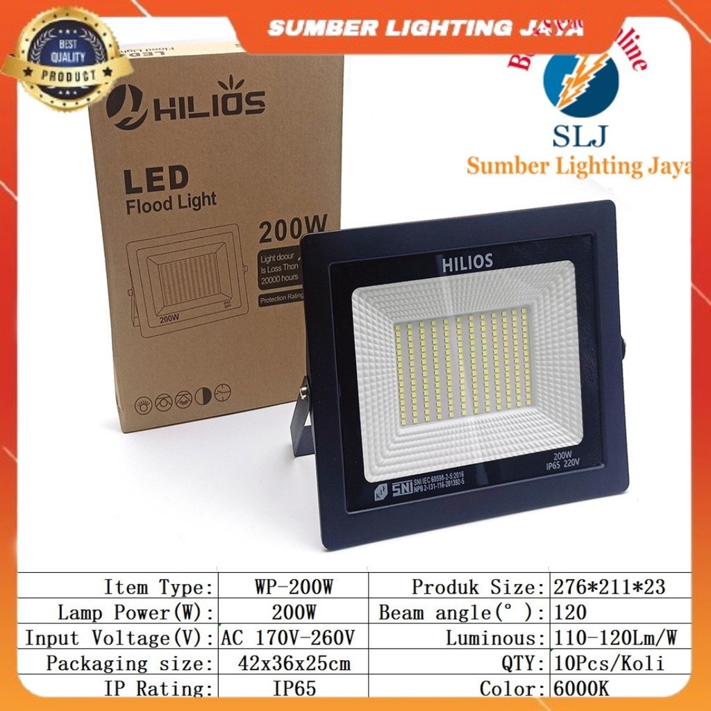 Jual COD & READY STOK LAMPU SOROT LED IP65 200W / LAMPU TEMBAK 200 WATT ...