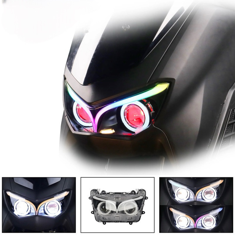 Jual Lampu Depan HID Proyektor Nmax New RGB Headlamp Projie Biled HID ...