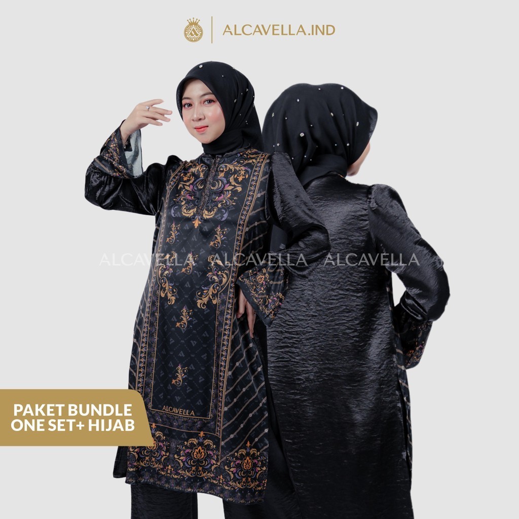 Jual Adeeva Set Tunik + Hijab Alcavella | Baju Wanita Muslim Mewah ...